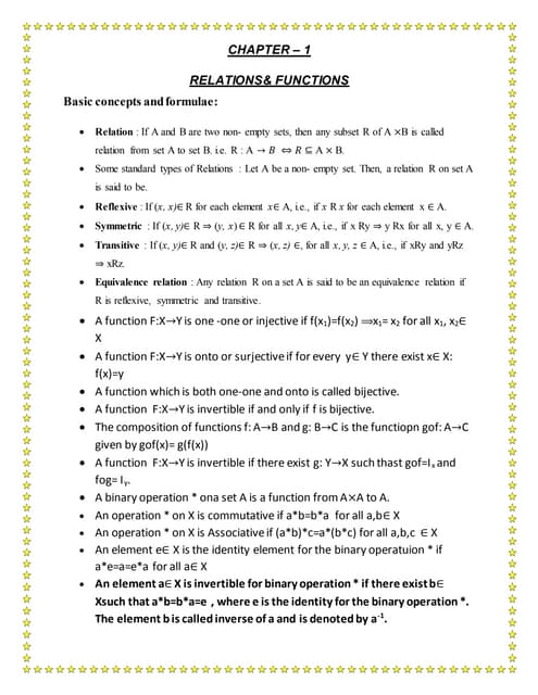 Relation And Function of class 12th .pdf