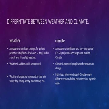NCERT Geography Notes cl9 ch4 climate as ppt | PPTX
