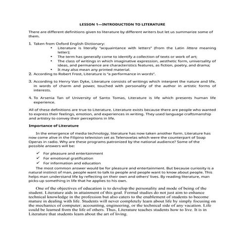 What is literature | PPTX