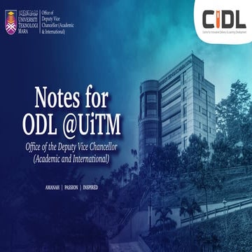Notes for ODL @UiTM with Hyperlinks.pdf | Educational Assessment ...