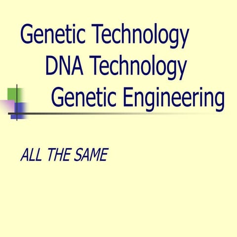 Notes_Genetic_Technology in biology a/as level | PPT