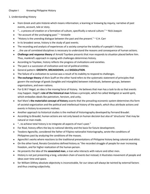 Readings in Philippine History - Introduction to Philippine History | PPTX