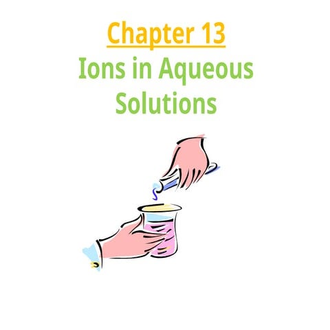 Notes Ions in Solution for secondary chemistry | PPT