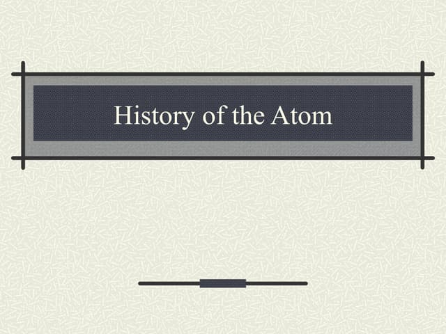Atomic theory timeline | PPT