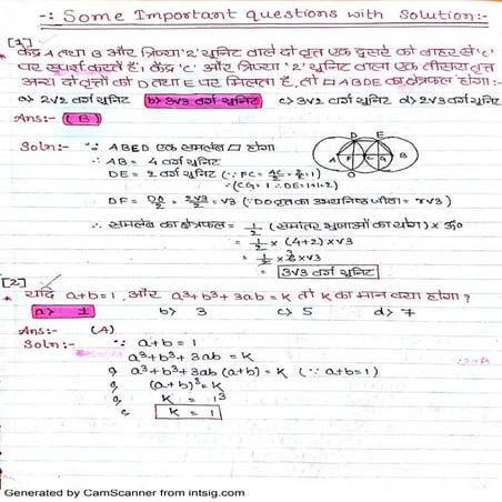 Maths notes For SSC By CGS Coaching | PDF