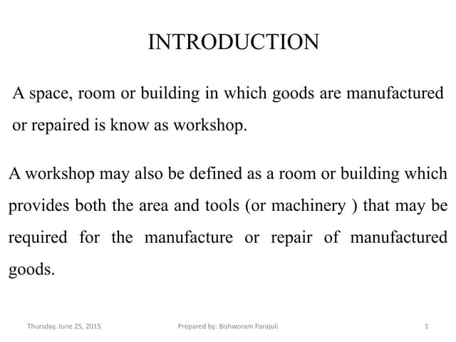 Engineering Fitting workshop:holding,measuring,marking,finishing, striking and power tools | PDF