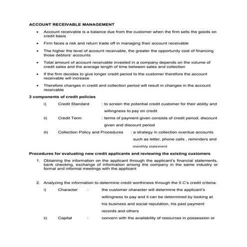 Notes on accounts receivable | DOC