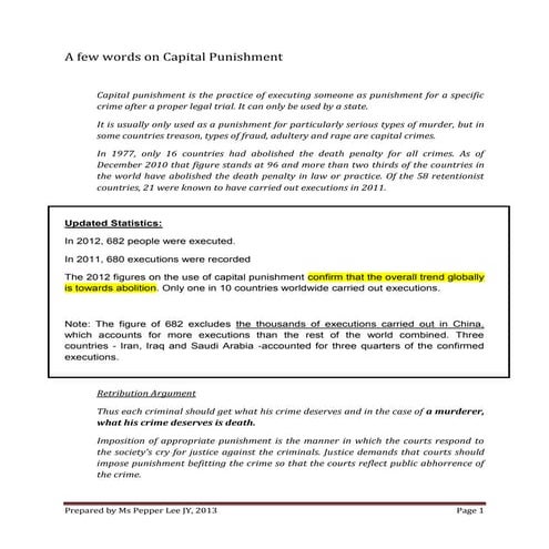 Capital punishment power point | PPTX
