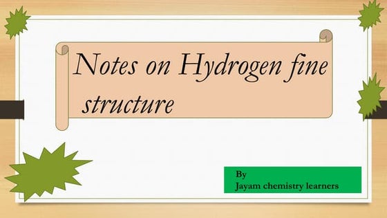 Introduction to hydrogen fine structure.pdf