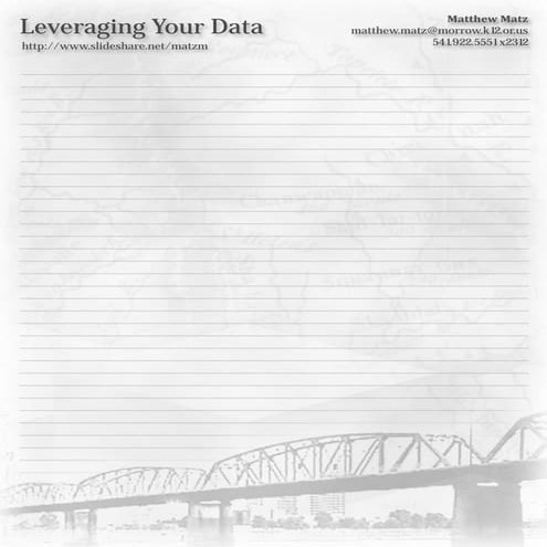 Leveraging Your Data: Notes page | PDF