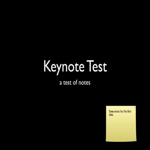 Notes Test | PPT