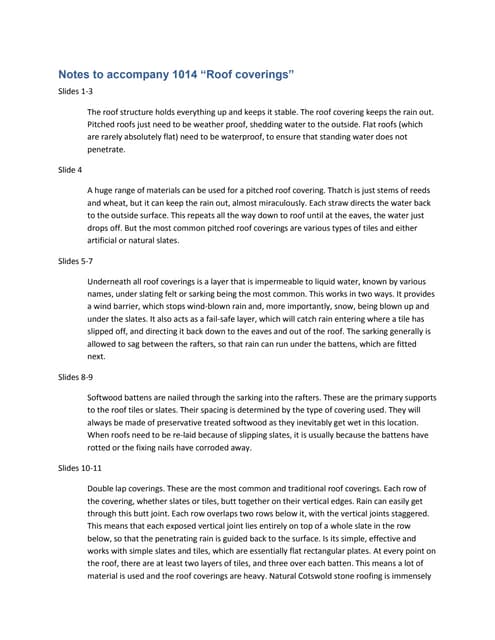 Details of roofs and floors | PPTX