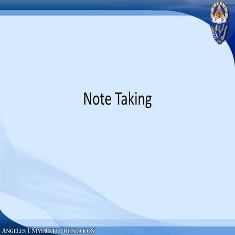 Note taking 2015 | PPT