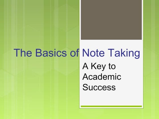 Note taking strategies | PPT