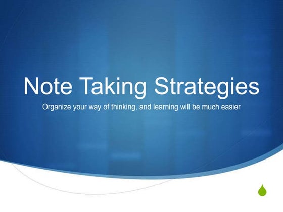Toefl I Bt Note Taking Strategies | PDF