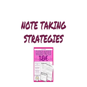 Best Note Taking Strategies to use for Students | PPT