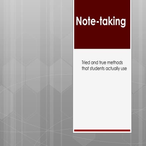 Note-taking tutorial | PPT