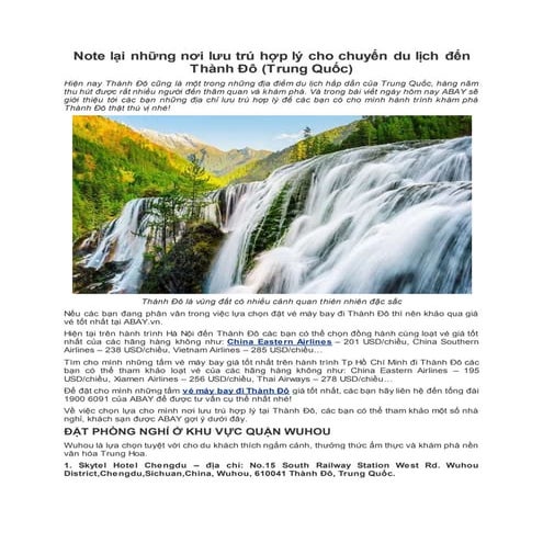 Note lai nhung noi luu tru hop ly cho chuyen du lich den Thanh Do ( Trung Quoc ) | DOCX