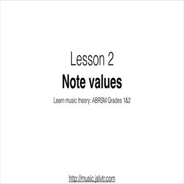 Music theory ABRSM Grade 1: what are notes? | PDF