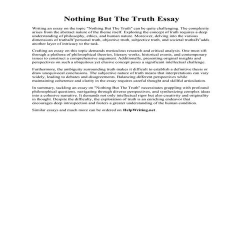 Nothing But The Truth Essay.pdf