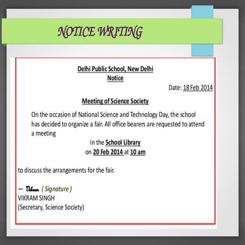 Notice writing | PPT