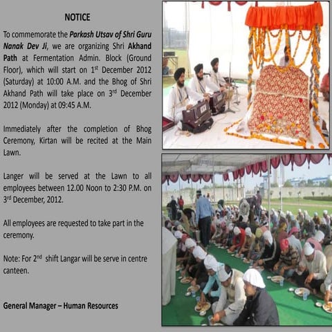 Notice akhand path | PPTX