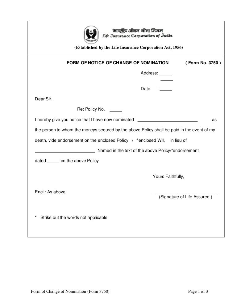 Notice Of Change Of Nomination Form 3750 notice-of-change-of-nomination-form-3750