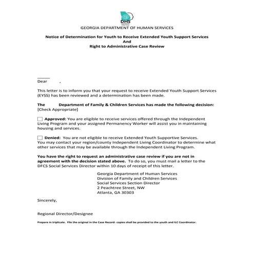 Notice of determination | PDF