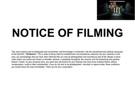 Notice of Filming | PPT