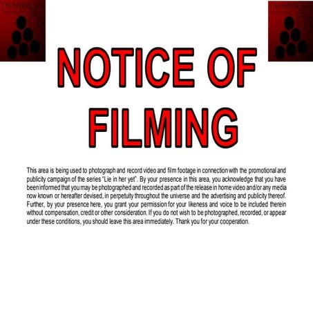 Notice of filming | PPT