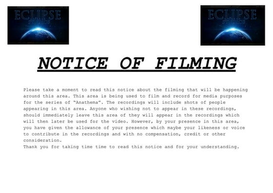 Notice of Filming | PPT
