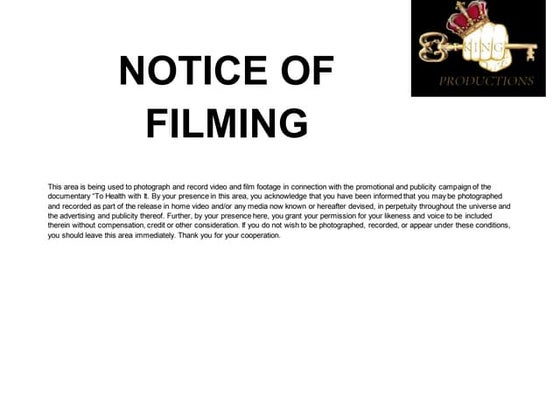 Notice of Filming | PPT
