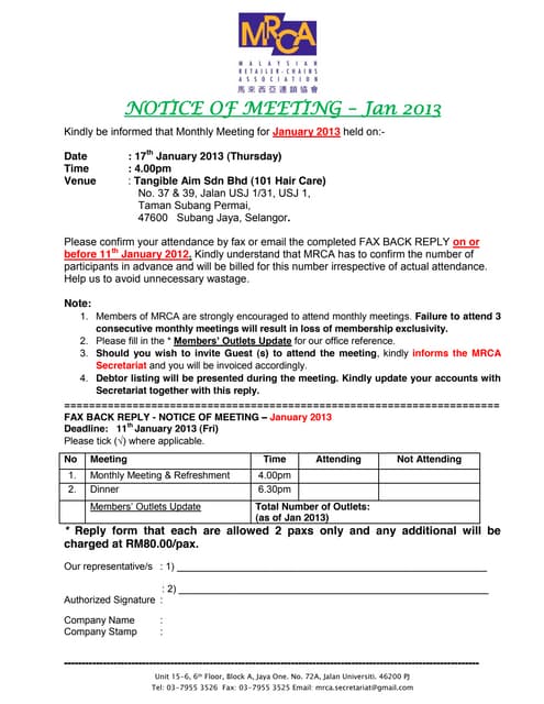 Invitation reply slip | PDF