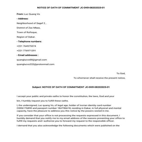 NOTICE OF OATH OF COMMITMENT JC-DKR-08202025-01.pdf