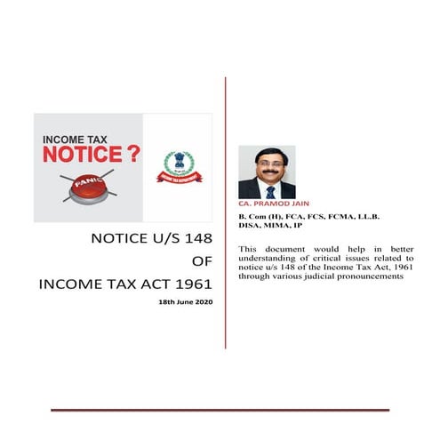 Notice under section 148 | PDF