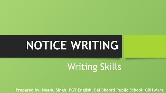 everything about NOTICE | PPT