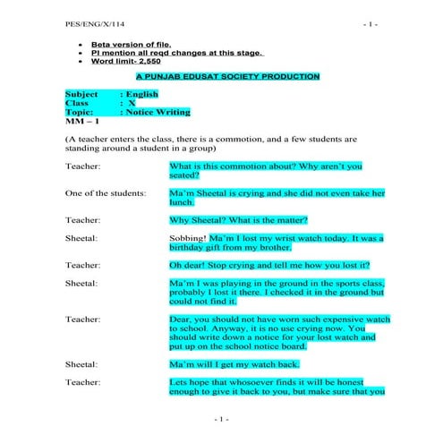 Notice writing x beta_114_27.10.09