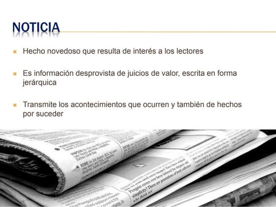 La noticia y su estructura | PPT