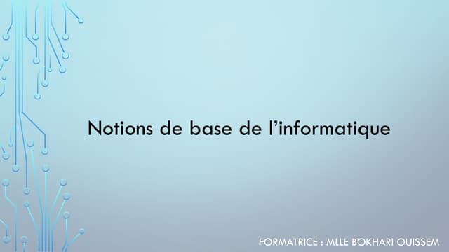 introduction des composants d' ordinateur 7eme annee secondaire | PPT