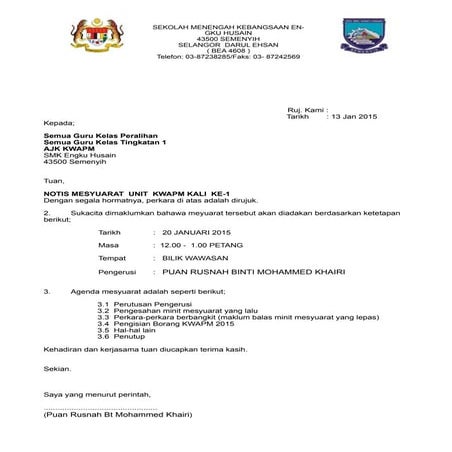 Notis mesy 2015 kwapm | PDF