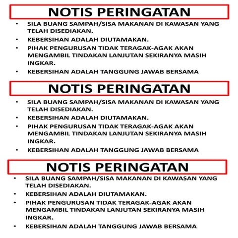 Notis peringatan | PPTX