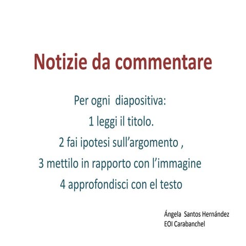 Notizie da commentare | PPTX