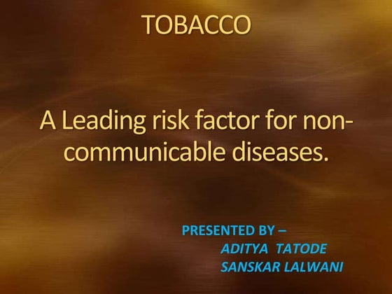 Tobacco & its effect | PPT