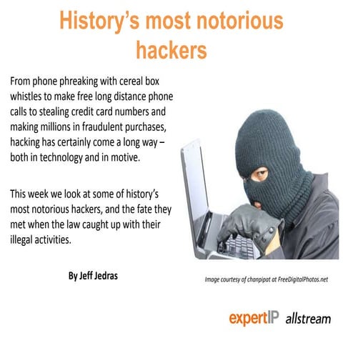 History's most notorious hackers | PPTX