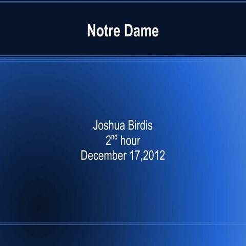 Notre Dame Essays | PDF