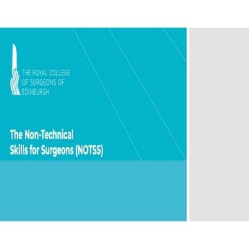 NOTSS (1).pptx - Non Technical Skills For Surgeons | PPTX