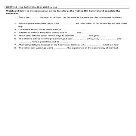 Notting hill carnival activity | PDF