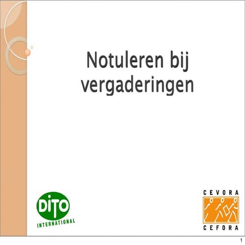 Notulen en verslag vergadering | PDF
