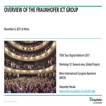 OVERVIEW OF THE FRAUNHOFER ICT GROUP | PDF