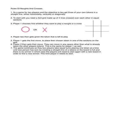 Noughts and crosses breakdown | PDF